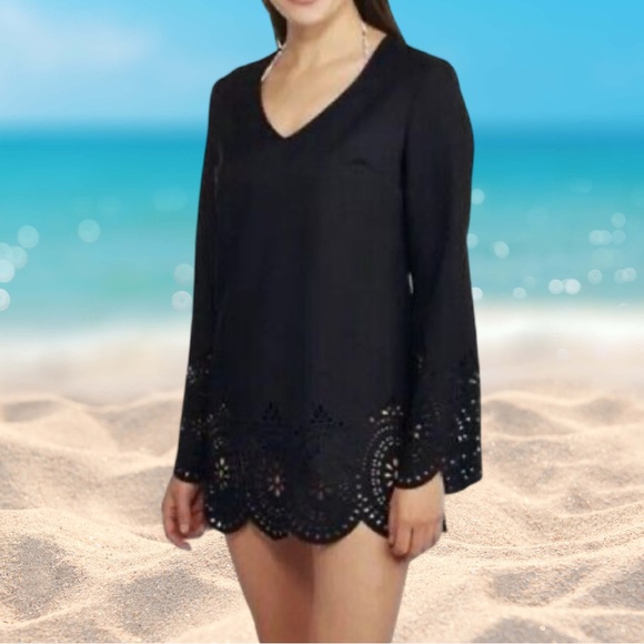 Catalina | Swim | Catalina Black Cut Out Design V Neck Swim Cover Size ...